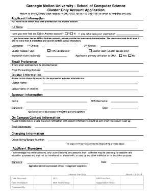 Cmu Ghc Cluster Fill Online Printable Fillable Blank PdfFiller