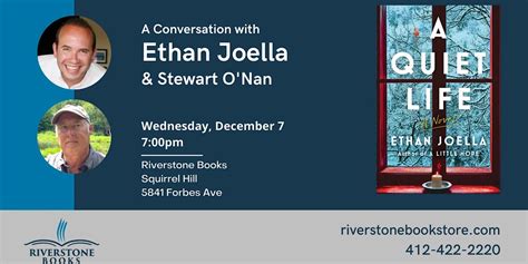 Ethan Joella In Conversation With Stewart Onan Riverstone Books Pittsburgh 7 December 2022
