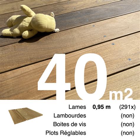 Planches De Terrasse Bois Exotique Ipe Pour 40 M² • Longueur 095 M
