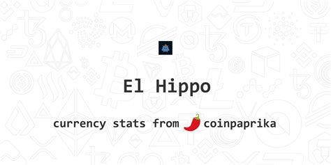 El Hippo Hipp Preço Gráfico Ao Vivo Índice Capitalização De