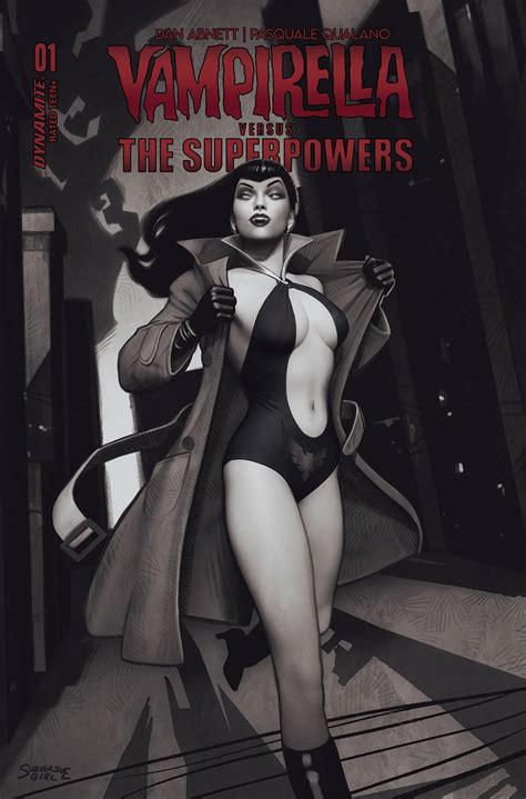 Vampirella Vs The Superpowers 1 15 Copy Puebla B W Cover Fresh Comics