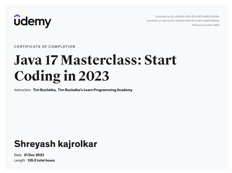 Java Programming Udemyinternship Dbatu Shreyash Kajrolkar