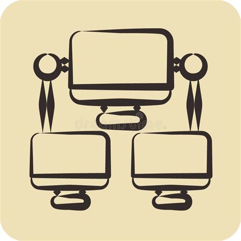 Icon Connection Computer Related To Communication Symbol Hand Drawn