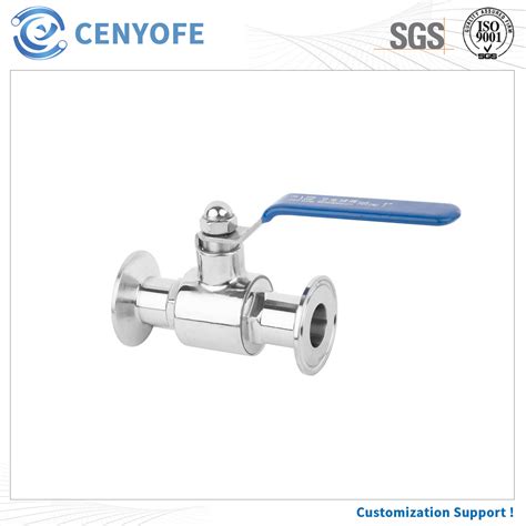 Stainless Steel Hygienic Two Way Sanitary Manual Clamped Thread Ball