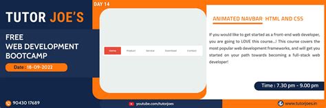 tutor joes free online web development bootcamp tamil