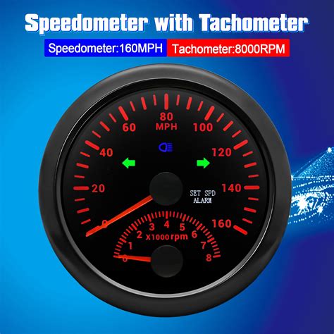 Mua Artilaura Gps Speedometer 0 160mph With Tach 8000 Rpm Marine Boat Gps Speedometer Tachometer