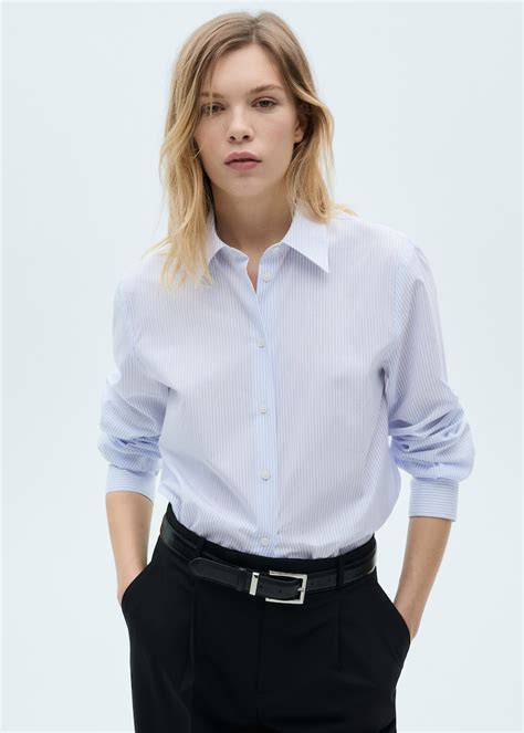 Regular Cotton Lyocell Blend Shirt Women Mango United Kingdom