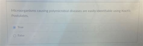 Solved Microorganisms Causing Polymicrobial Diseases Are