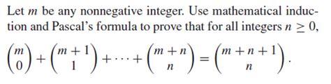 Solved Let M Be Any Nonnegative Integer Use Mathematical