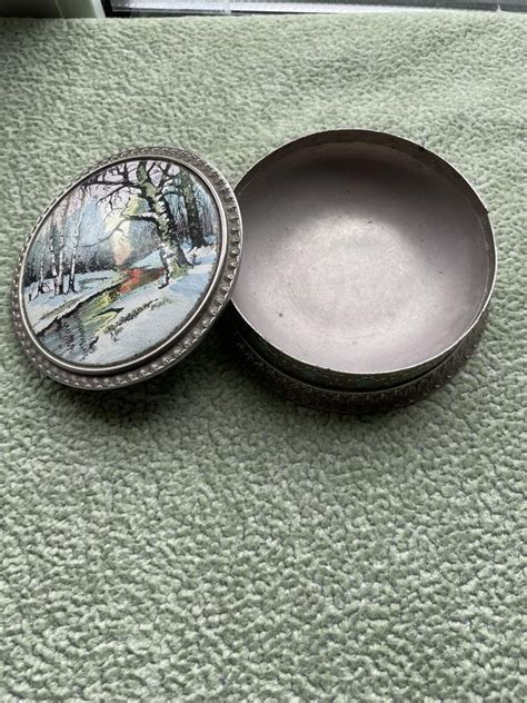 Вінтажна шкатулка скринька пудрениця раритет антикваріат — ціна 499 грн у каталозі