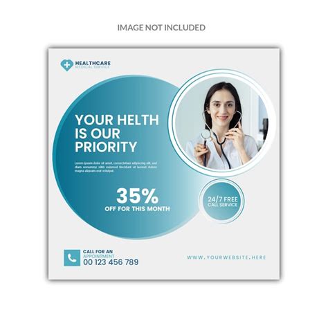 Premium Vector Health Instagram Post Template Design