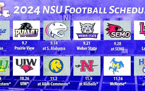 Northwestern Announces Its 2024 Football Schedule Natchitoches Times