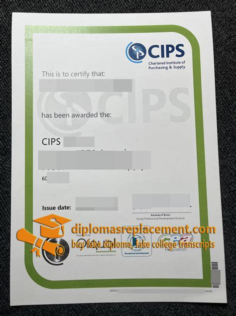 Order A Fake Cips Certificate In Procurement And Supply Operations