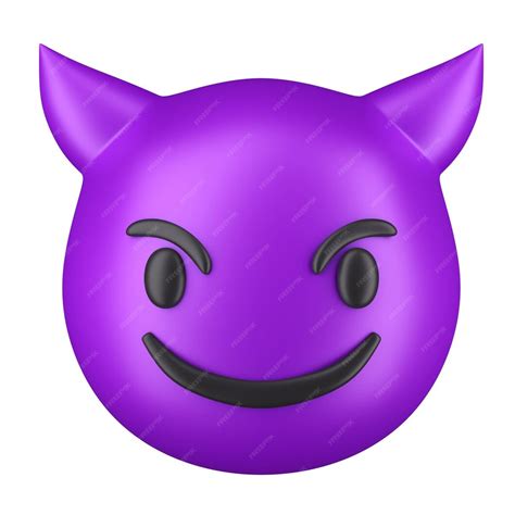 Premium Photo Emoji Purple Devil 3d Illustration Isolated On A White