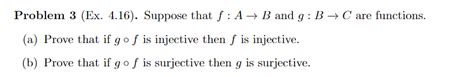 Solved Problem Ex Suppose That F Ab And G Bc Chegg Com