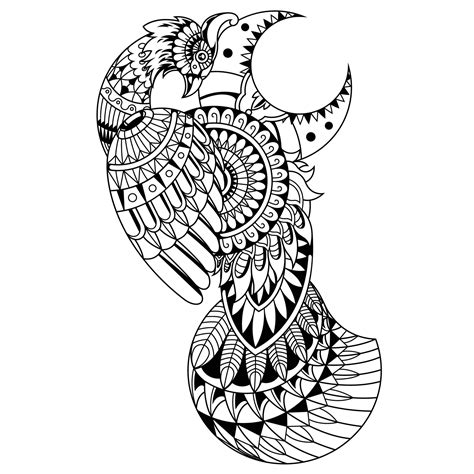 Mandalas To Print And Color Peacock