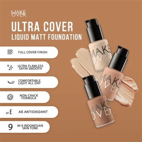Jual Makeover Ultra Cover Liquid Matte Foundation Shopee Indonesia