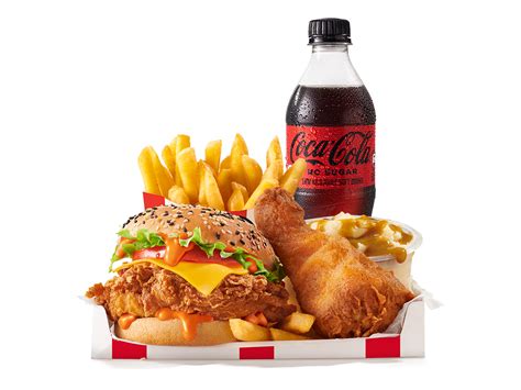 Reg Fully Loaded Box Meal With Zinger Burger And Buddy Drink Box