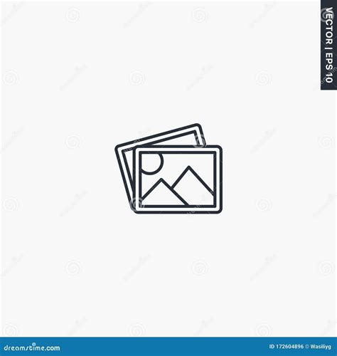 Pictures Linear Style Sign For Mobile Concept And Web Design Stock Vector Illustration Of