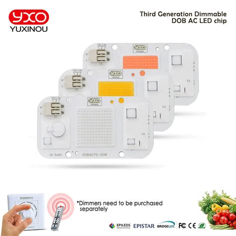 Solderless Led Dob Chip Lamp W Ac V Ip Smart Ic Fit Driverless