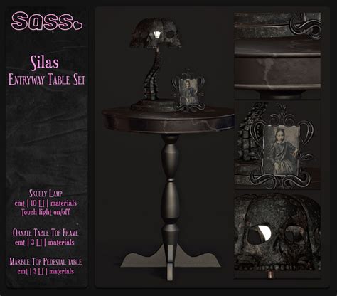 Second Life Marketplace Sass Hd Silas Entryway Table Set