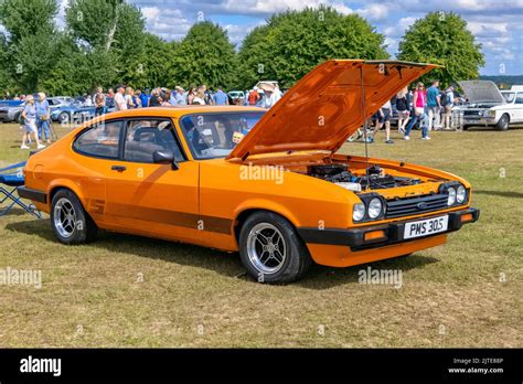 Bright Orange 3 Litre Ford Capri Classic Car At Knebworth Classic Car