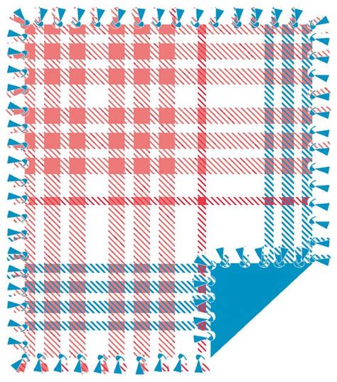 48 Wide Red And Blue Sweet Tartan No Sew Fleece Blanket By Happy Value