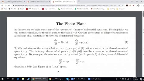 Differential Equations And Linear Algebra Phase Portraits Of Linear