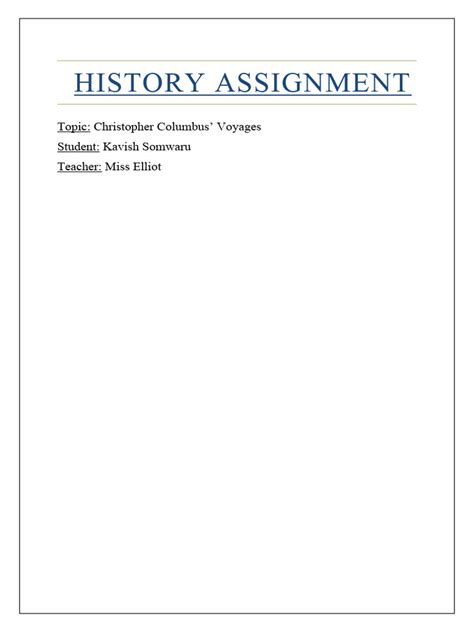 History Assignment Pdf