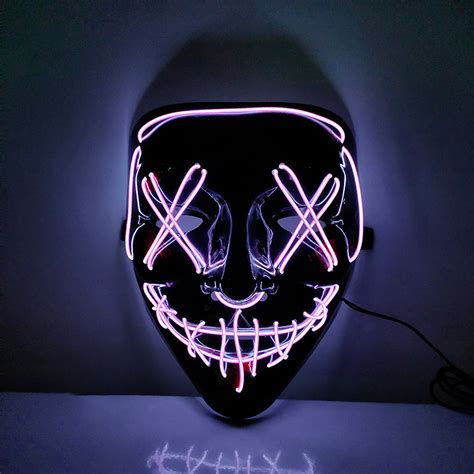 Máscara De Halloween Máscara De Halloween Led Máscara De Miedo