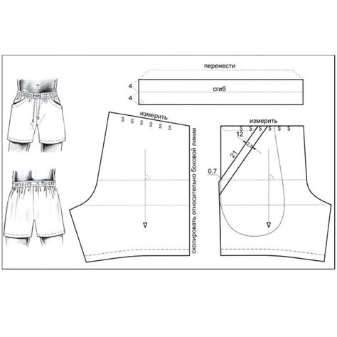 The Front And Back View Of A Womens Shorts Pattern