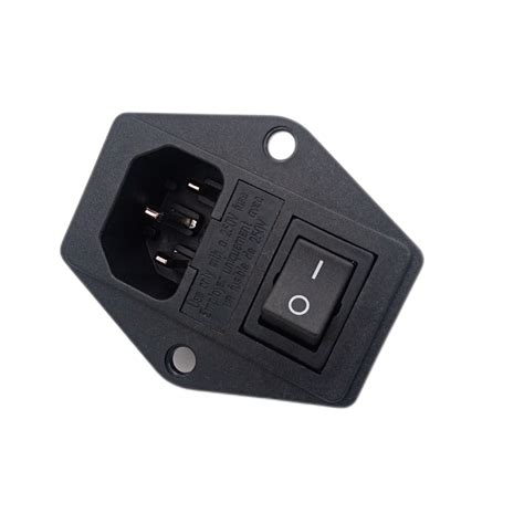 15a 250v Ac Power Socket With Rocker Switch And Fuse Holder Socket 3 4 Pin Iec 320 C14 Inlet