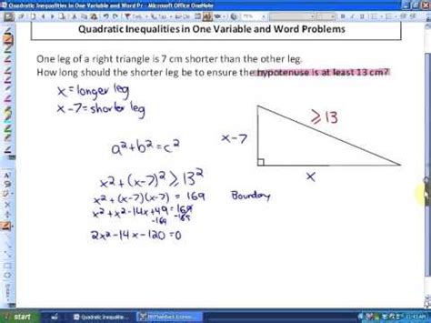 Quadratic Equation Word Problems