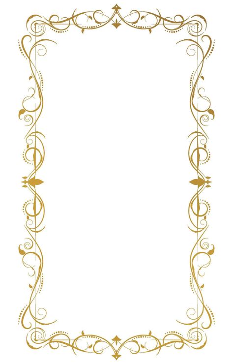 Vintage Gold Frame Decorative Borders And Boundaries Floral Frames