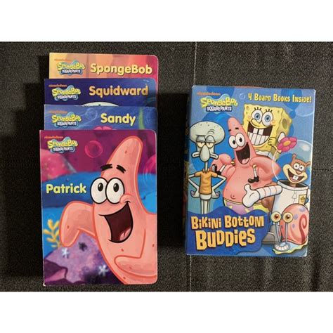Bikini Bottom Buddies Book Box 4 Board Book Set Spongebob Sandy
