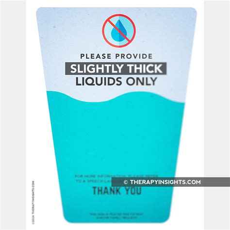 Thickened Liquids Signs Iddsi Language Adult And Pediatric