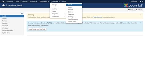 upgrading to joomla 3 6 0 causes installer tabs to disappear