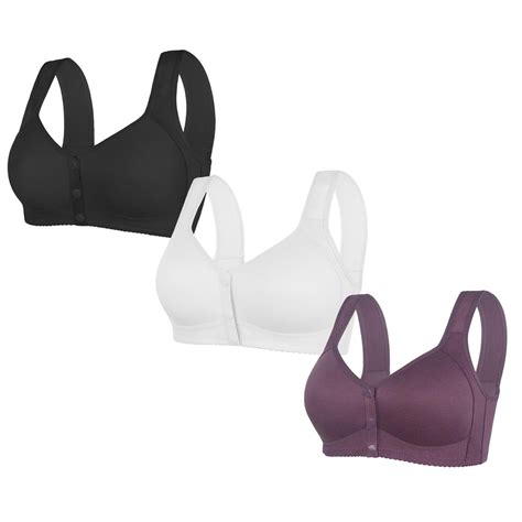 Lyeaa Under Outfit Bras For Women 3 Pack Of Plus Size Wireless Push Up