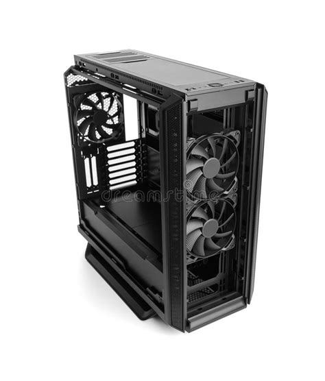 Open System Unit Case With Fans Of A Personal Computer Stock Photo Image Of Workstation