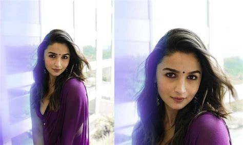 Ethnic Vibes Alia Bhatt Shines Bright In Her Orange Mirror Worked Saree