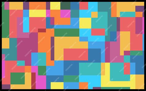 Premium Vector Multicolor Abstract Rectangle Composition Background