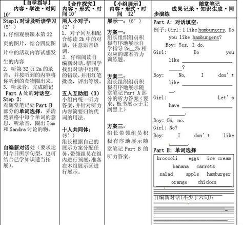 七年级英语上册 Unit 6 Do You Like Bananas 第二课时 Section A2a 2d导学案word文档在线阅读与
