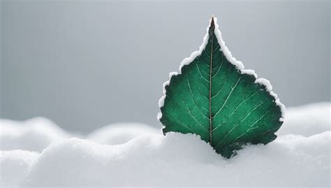 【配布中】鮮やかな緑色の葉っぱが新雪に埋もれています。ピュアな白い背景に孤立しています 壁紙 By Wallpaper Hd Widgetclub