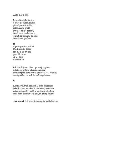 01 Anděl Karel Kryl Pdf