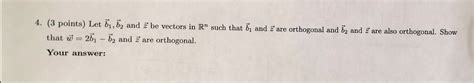 Solved Points Let U V And W Be Vectors In Rn For Chegg