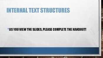 Internal External Text Structures Powerpoint By Love To Read Write Repeat