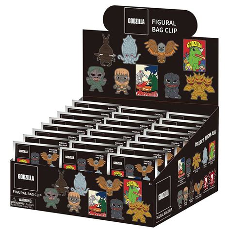 Godzilla Series 7 3d Foam Bag Clip Random 6 Pack