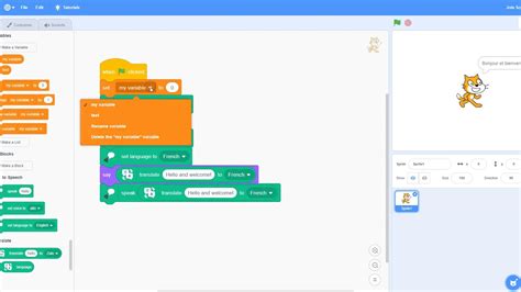 Translate Blocks And Variables In Scratch 30 Youtube