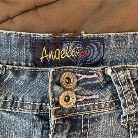 The Cutest Thrifted Low Rise Bootcut Jean With Pink Depop