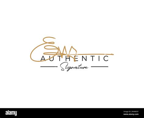 Ew Signature Logo Template Vector Stock Vector Image And Art Alamy